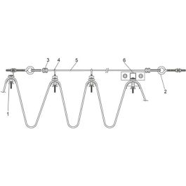 Slide Wire Kit, 40' Travel for Flat Cable