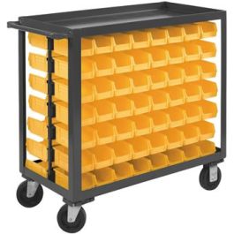 Mobile Bin Storage Cart, 1200 lb Capacity