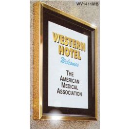 Wall Mounted Sign Frame, Satin Black