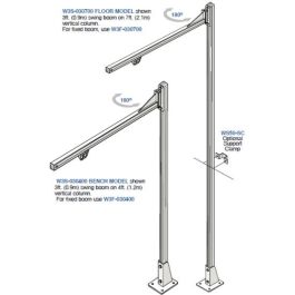 Bench Mtd Jib Kit w/ 3' Swing Boom, 4' Column