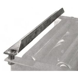 Angle End Stop,56-75in BR,2in x 2in x 4 ga