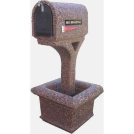 Concrete Mailbox, 25" x 24" x 54"