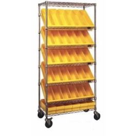 Chrome Slanted Wire Shelving