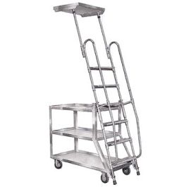High Deck Stock Picker Ladder Cart