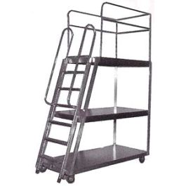 High Deck Stock Picker Ladder Cart