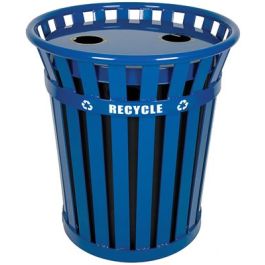 36 gal. Wydman Recycle Receptacle w/Flat Top